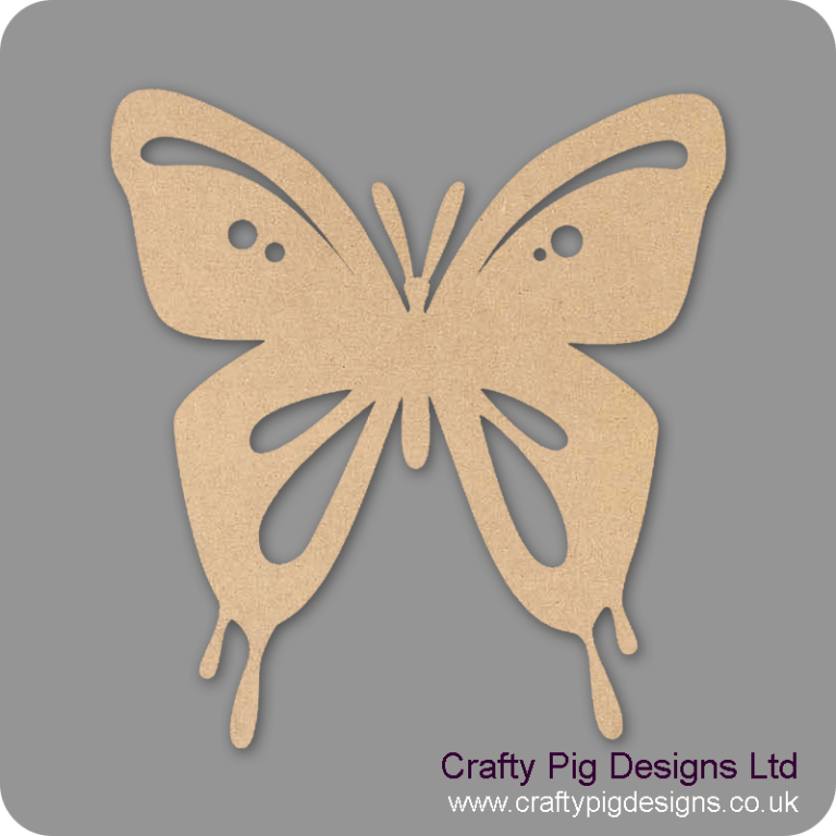 3mm MDF Butterfly 4 With Cut Outs