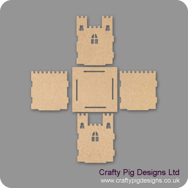 3mm MDF Castle Pencil Pot