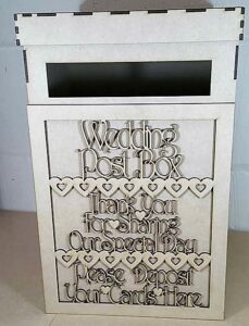 3mm MDF Wedding Post Box Front Panel
