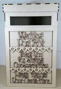 3mm MDF Wedding Post Box Front Panel