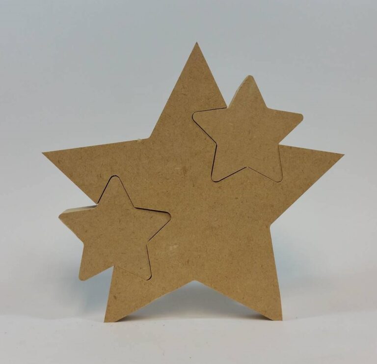 18mm Freestanding Star With 2 Interlocking Stars