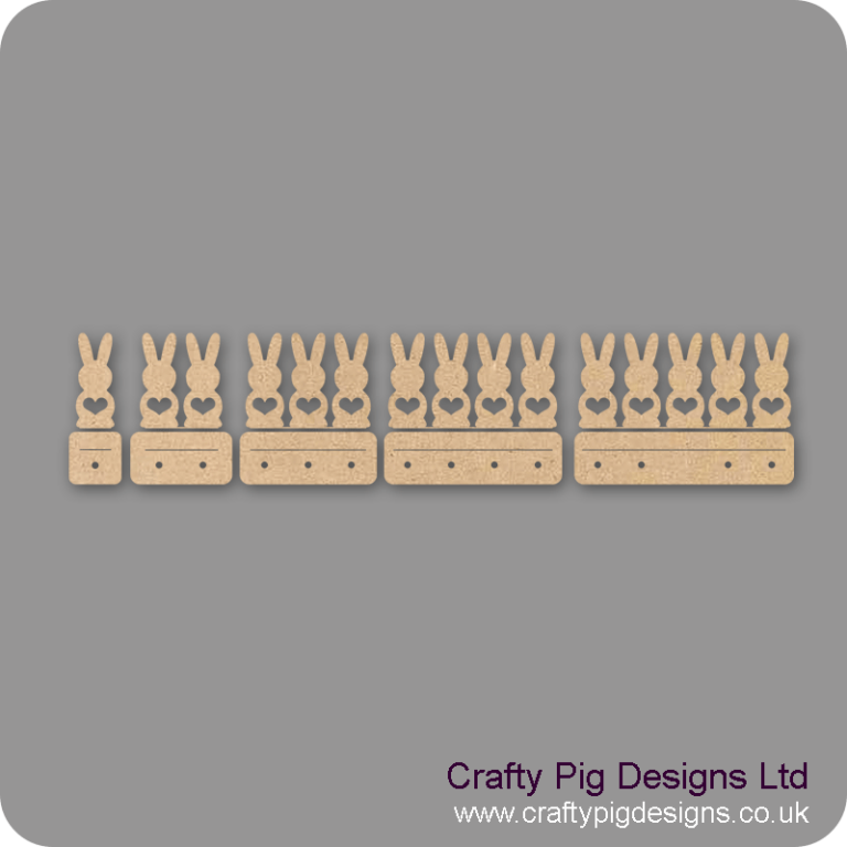 18mm Freestanding Tall Bunny with Egg Shape Cut Out