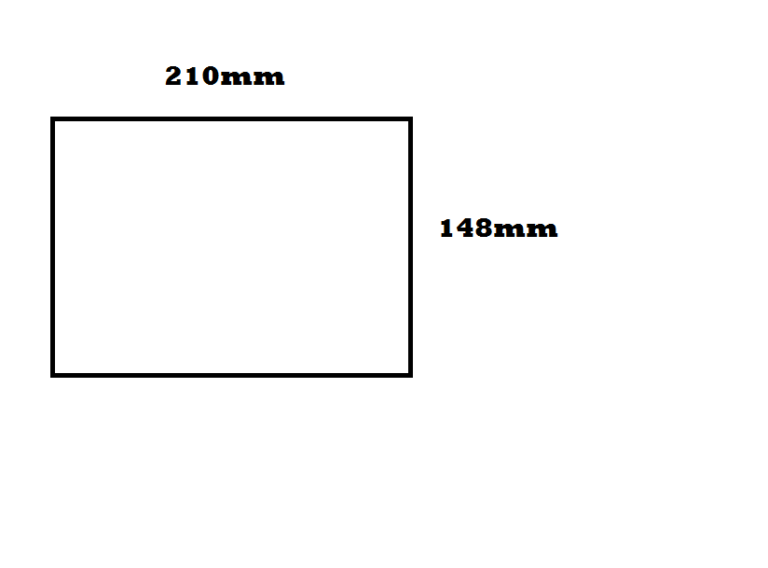 A5 Rectangle Acrylic Sheet (210mm x 148mm) ARCHED