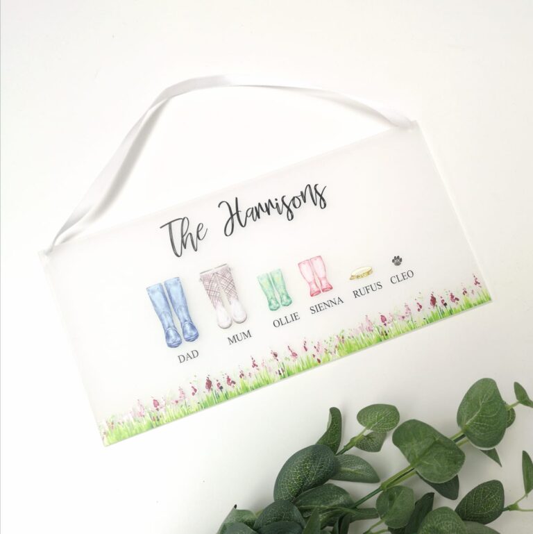 Printed Wellington Boot Plaque