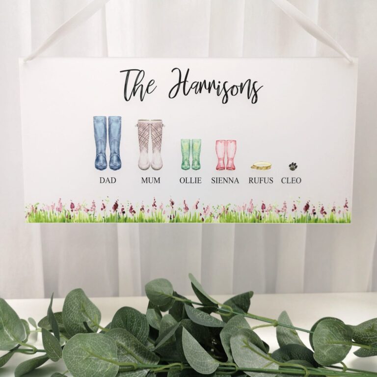 Printed Wellington Boot Plaque