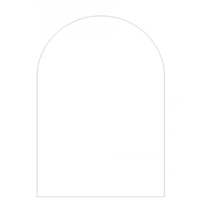 700mm x 500mm Acrylic Rectangle ARCHED